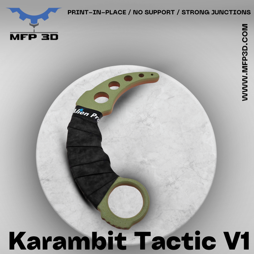 🥋 KARAMBIT COLLECTION MFP3D – PRINT-IN-PLACE – NO SUPPORT – HIGH ...
