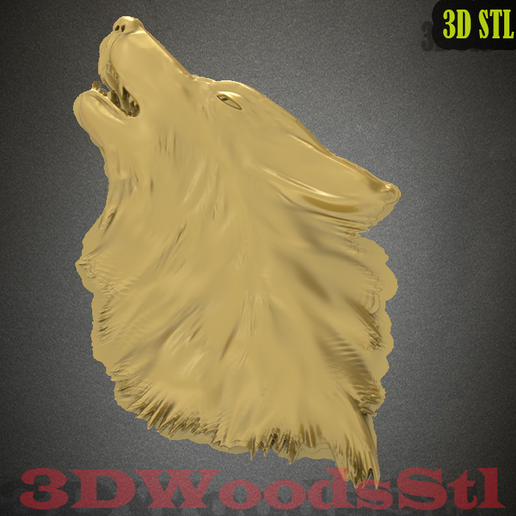 🐺 wolf head stl,3D stl model relief wall decor, CNC Router Engraver ...