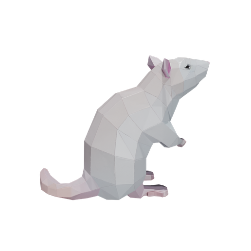 🐀 Low Poly Rat – 3D Printable Animal Model for Decoration or Diorama ...