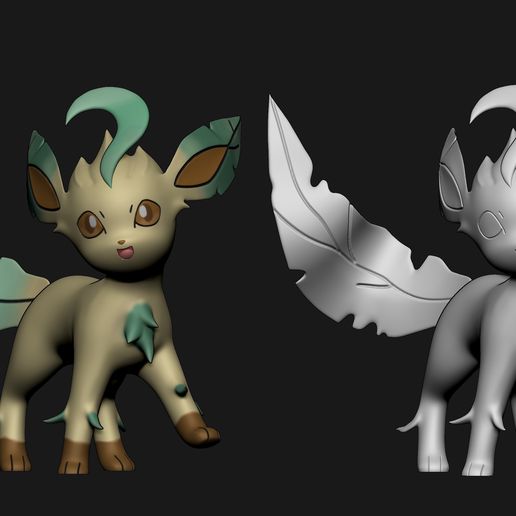 🐉 Pokemon - Leafeon (New Version!!!)・ STL File for ・Cults
