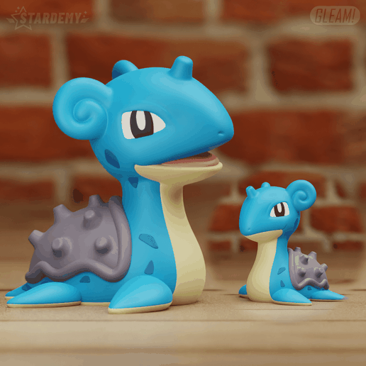 3D file Lapras Chibi 2 models Easy Print Pokemon 🐉 ・Model to download ...