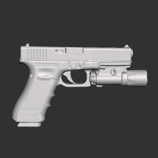 🔫 Glock 17 Gen4 Surefire X300U-B Real Size Scan 3D Gun Mold・ STL File ...