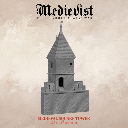 🟪 Medieval square towers, 12th & 13th centuries・ 3D File for 3D ...
