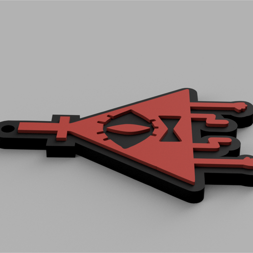 🗝️ BILL CIPHER KEYCHAIN・ STL File for 3D printing・Cults