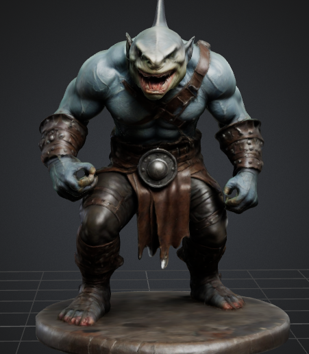 ⚔ Shark-Orc・Free STL File for 3D printing・Cults