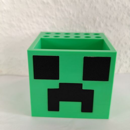 📦 Creeper Pens Box Minecraft・Free STL File for 3D printing・Cults