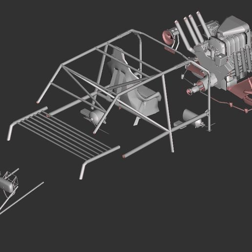 STL file Drag Engine + Roll Bar 🚗 ・3D printer design to download・Cults
