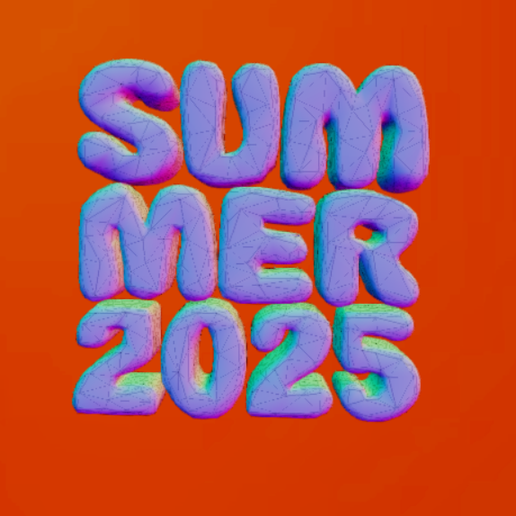 🏖️ Summer 2025" decorative lettering・ STL File for 3D printing・Cults