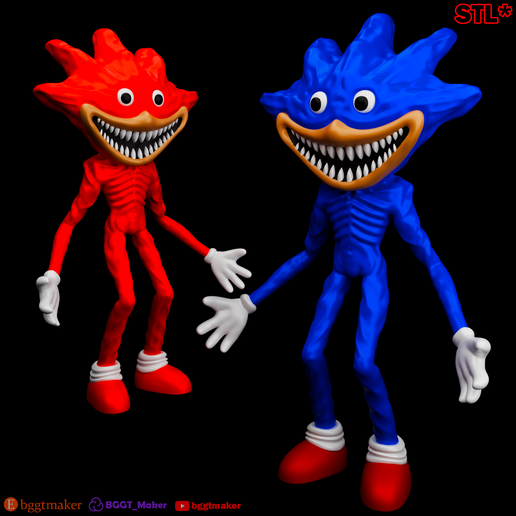 👹 THE SONIC TAPES | Shin Sonic Tapes Monster - 3D Model STL・ STL File ...