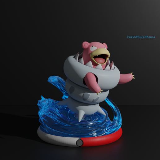 🐉 Slowpoke, Slowbro, Slowking and MegaSlowbro 3D print model・ STL File ...