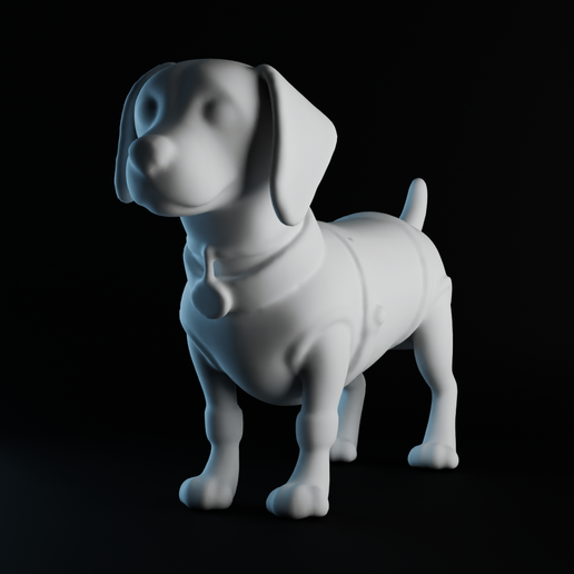 🐕 Cartoon Dog 3D Printable STL – Cute Pup Figurine for Printing・ STL ...