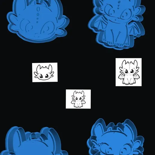 🚆 How to train your dragon, cookie cutters.・ STL File for 3D printing ...