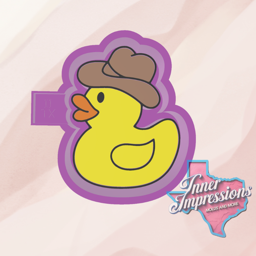 🤠 Cowboy Rubber Duck Freshie Mold・ STL File for 3D printing・Cults