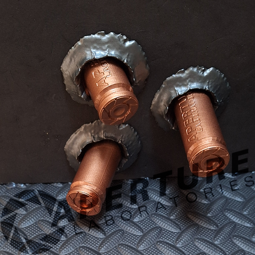 🧪 Aperture Science turret bullet stuck in wall ("we fire the whole bullet") Battle Damage Decor ...