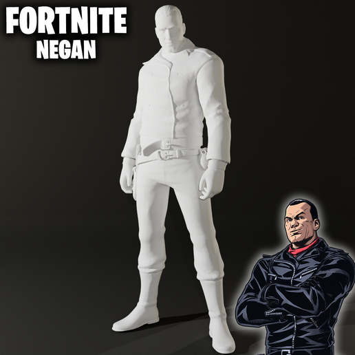 Negan Inspired SKIN FORTNITE FIGURE・ STL File for 3D printing・Cults