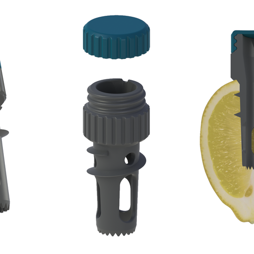 🍋 Lemon Juicer / Lemon Squeezer・Free STL File for ・Cults