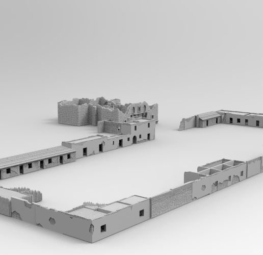 🚆 The Alamo - complete diorama・ 3D File for 3D printing・Cults