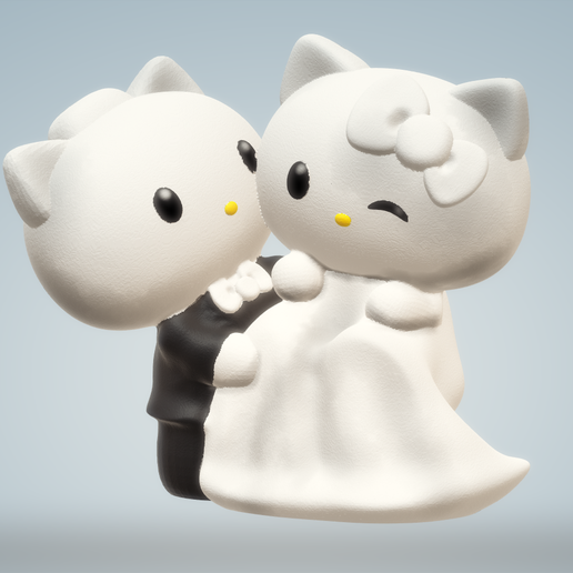 👋 Hello Kitty Wedding figurines・ STL File for 3D printing・Cults