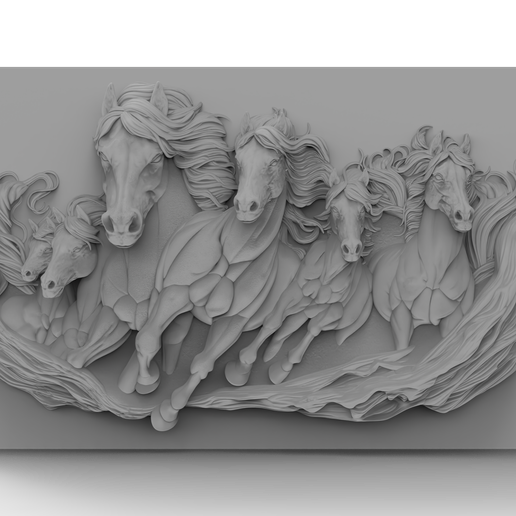 3D file 3D Model STL File for CNC Router/Laser & 3D Printer Horses 📁 ...