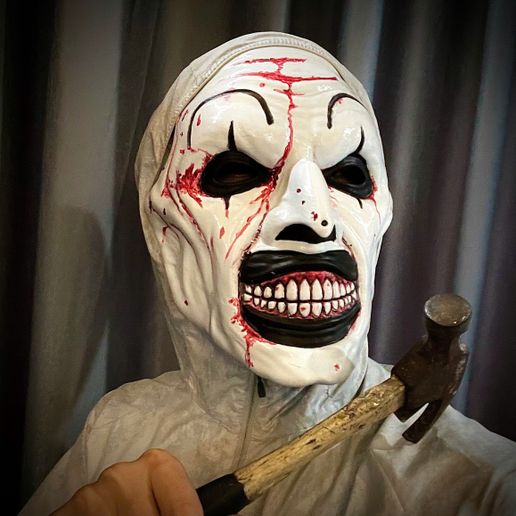 🎨 Art The Clown Mask High Quality (No Hat) - Terrifier 3 For Halloween ...