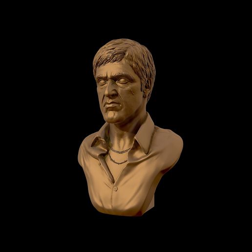 STL file Scarface Alpacino portrait sculpture・3D printable design to download・Cults
