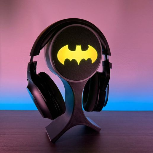 🎧 Batman Headset Stand with LED Lights・ STL File for 3D printing・Cults