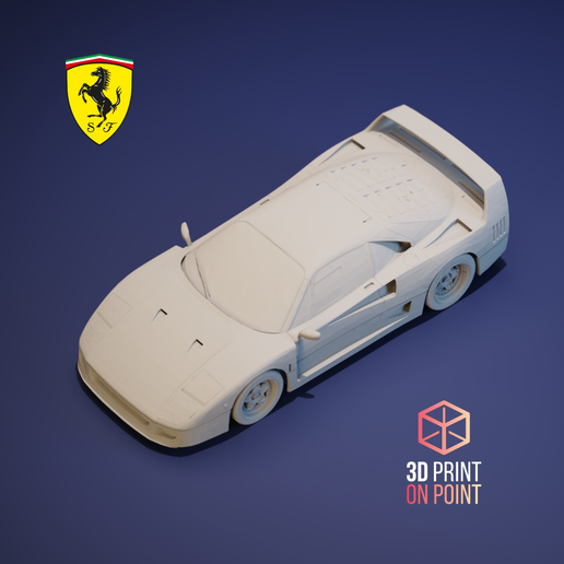 STL file FERRARI F40 VINTAGE - 3D MODEL 🚗 ・Model to download and 3D ...