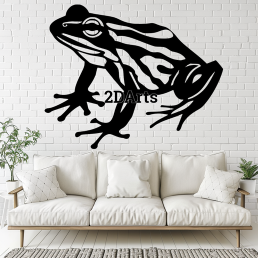 STL file Frog 2D Wall Art/Window Art - Digital STL & SVG File 🐸 (3MF ...