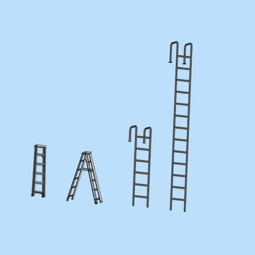🪜 103 wxx 1/35 Multi-form A-frame Ladder Miniature Scene Model・ STL ...