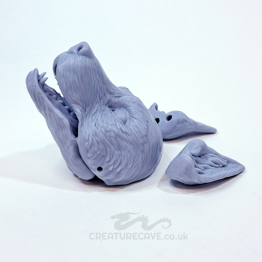 🐺 Wolf Head with Hinged Jaw for Art Dolls and Puppets・ 3D File for 3D ...