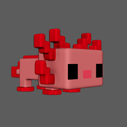 STL file Minecraft Axolotl Minifigure 🦎 ・3D printer model to download・Cults