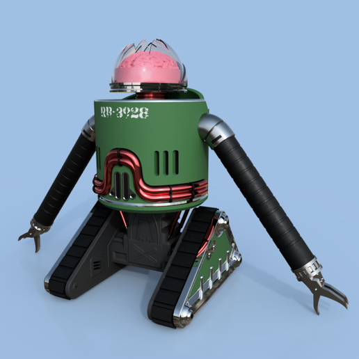 🎮 Damaged Fallout Robobrain・ 3D File for 3D printing・Cults