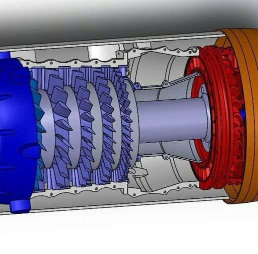 💭 Low Bypass Turbofan Jet Engine・Free 3D File for ・Cults
