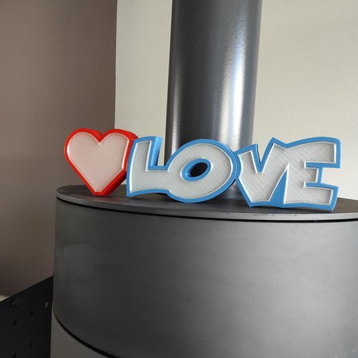 STL file sign, illuminated letters "LOVE Love Sign ️‍🔥 ・Model to ...