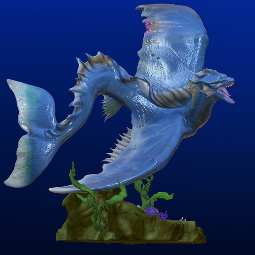🚰 Water dragon・ STL File for 3D printing・Cults