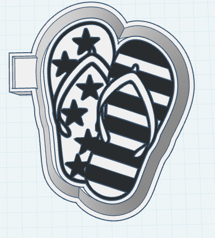 👽 4th of July Flip Flops - Digital Freshie Mold Housing STL・ STL File ...