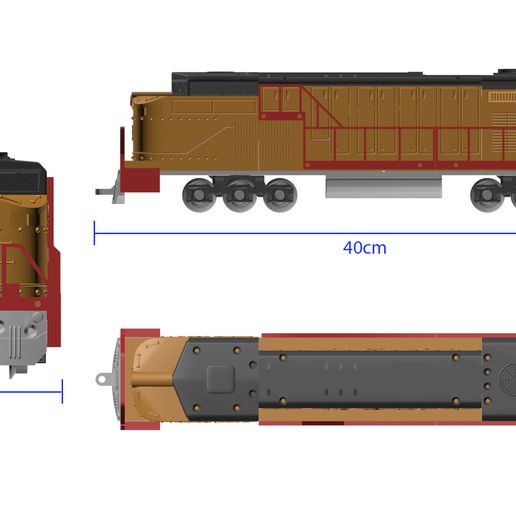 🚆 Train Model UNION PACIFIC Engine・ 3D File for 3D printing・Cults