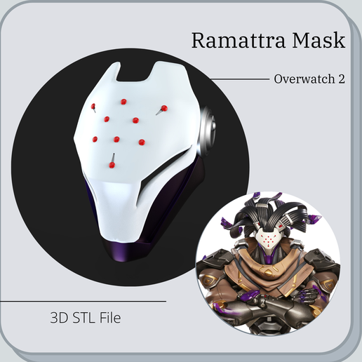 STL file Ramattra Mask from Overwatch 2 🎭 ・3D printable model to ...