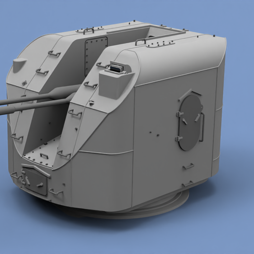 Archivo STL cañón naval AK-726-76mm (1/72) 🎨 ・Modelo de impresión 3D ...
