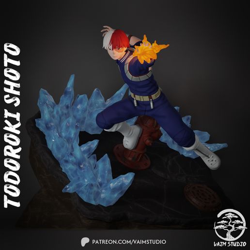 🧊 My Hero Academia - Todoroki Shoto Extra ready for 3D Printing ...