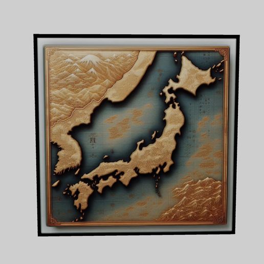 3D file Japan Map Topography for CNC Router Laser & 3D Printer 🇯🇵 ・3D ...