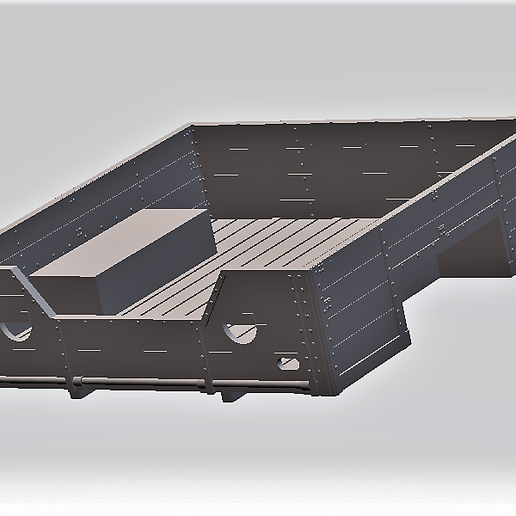 🚕 1/35 scale C15 Cab 12 Lorry front cab and rear bed sections.・Free STL File for ・Cults