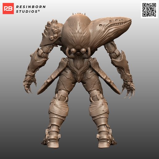 🌊 Abyssal Mech Titan – Biomechanical Ocean Warrior・ STL File for 3D ...
