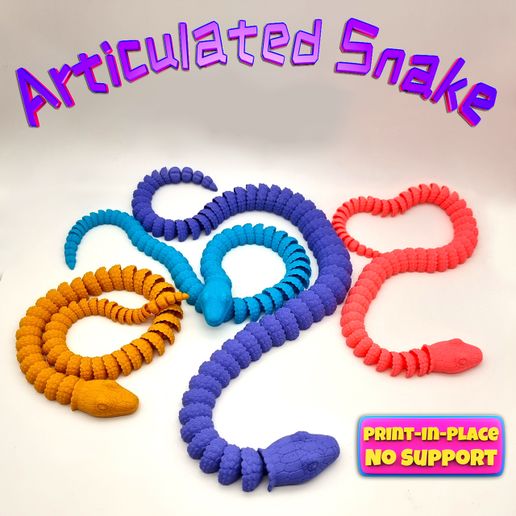 🐍 Articulated Snake・ STL File for 3D printing・Cults