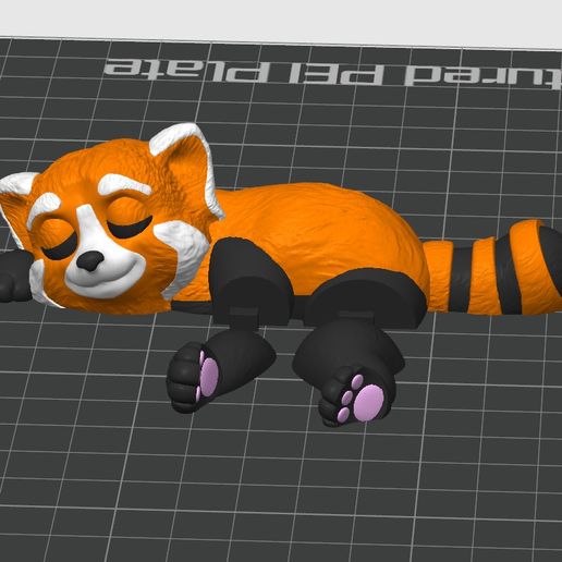 3D file Sleeping Red Panda On A Shelf 😴 ・3D print design to download・Cults