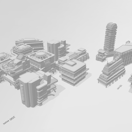 🏙️ River City Commercial Zone Buildings・Free STL File for ・Cults