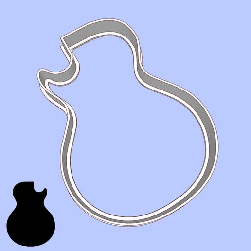 🎵 Music cookie cutters - guitar body shapes set / bundle - 24 pieces ...