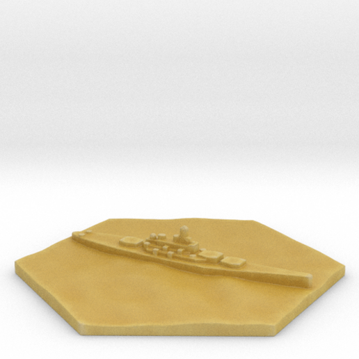 STL file USS Iowa/New Jersey battleship hex tile counter 🇯🇪 ・3D ...