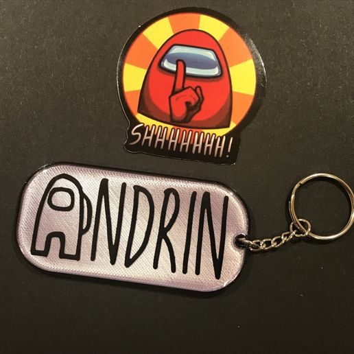 STL file Andrin Among Us Keychain 🗝️ ・3D printable model to download・Cults