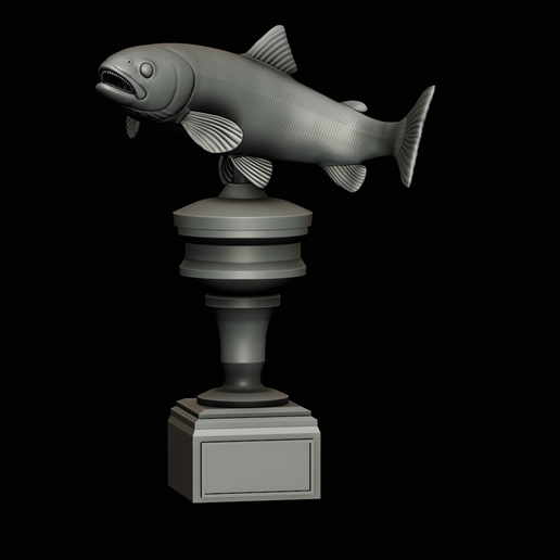 🐠 fish rainbow trout / Oncorhynchus mykiss trophy cup for 3d printing ...